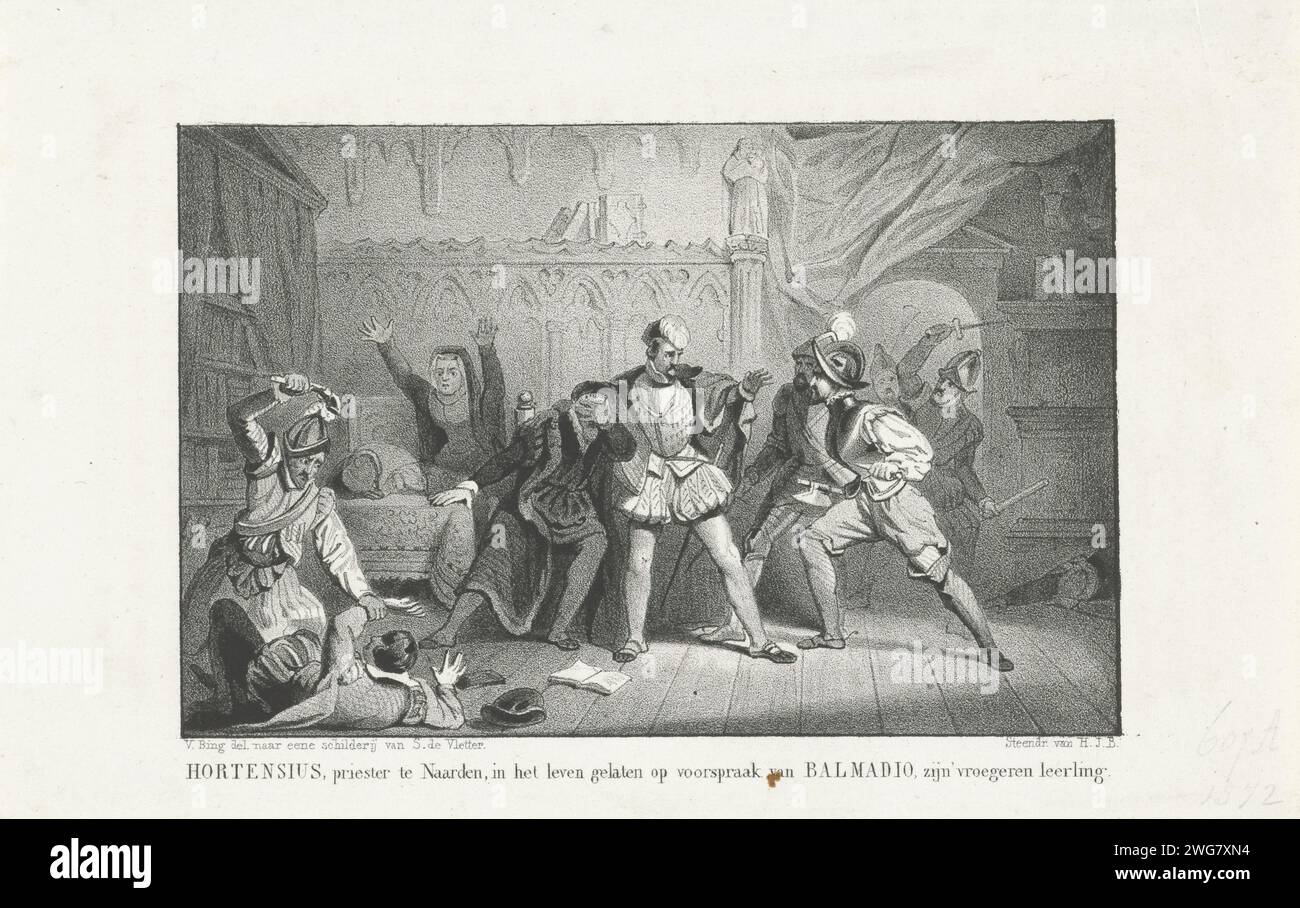 Lambertus Hortensius saved by Balmadio, 1572, 1822 - 1845 print ...