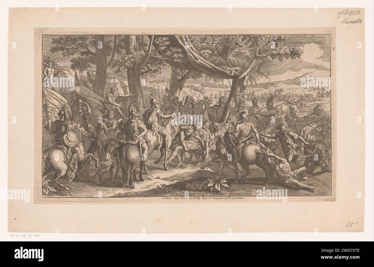 King Porus for Alexander the Great, 1722 - 1758 print paper engraving ...