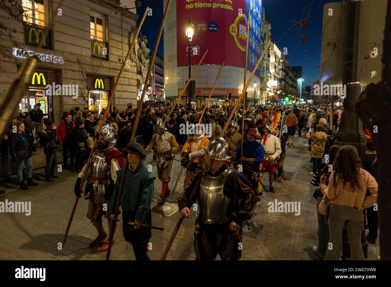 Madrid, Madrid, Spain. 3rd Feb, 2024. Men dressed from the period with ...