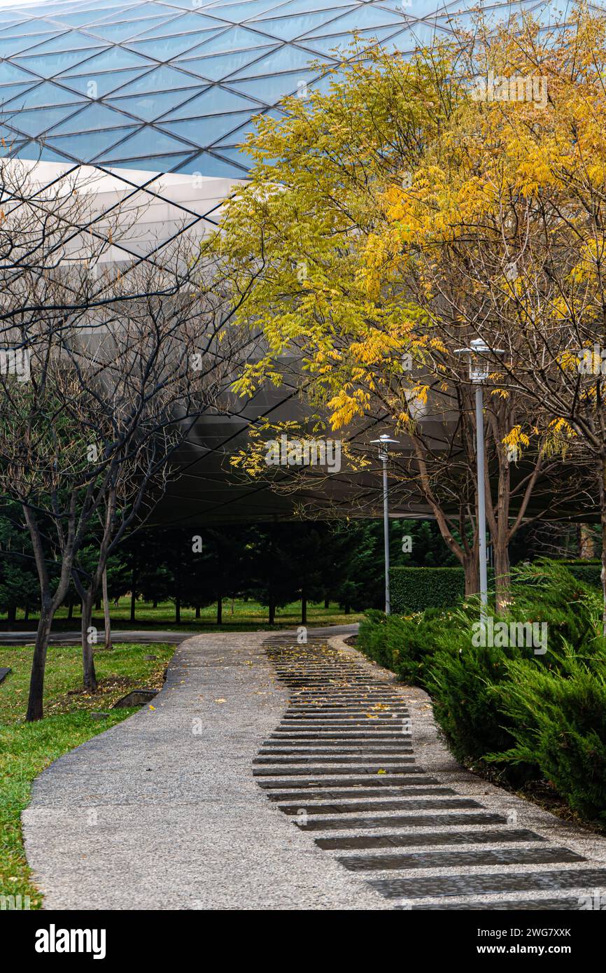 Famous Rike Park in Tbilisi's old town in autumnal season Stock Photo ...