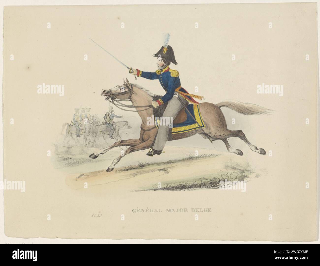 Belgian Major General, 1830, Bertrand, 1830 print A Belgian Major ...