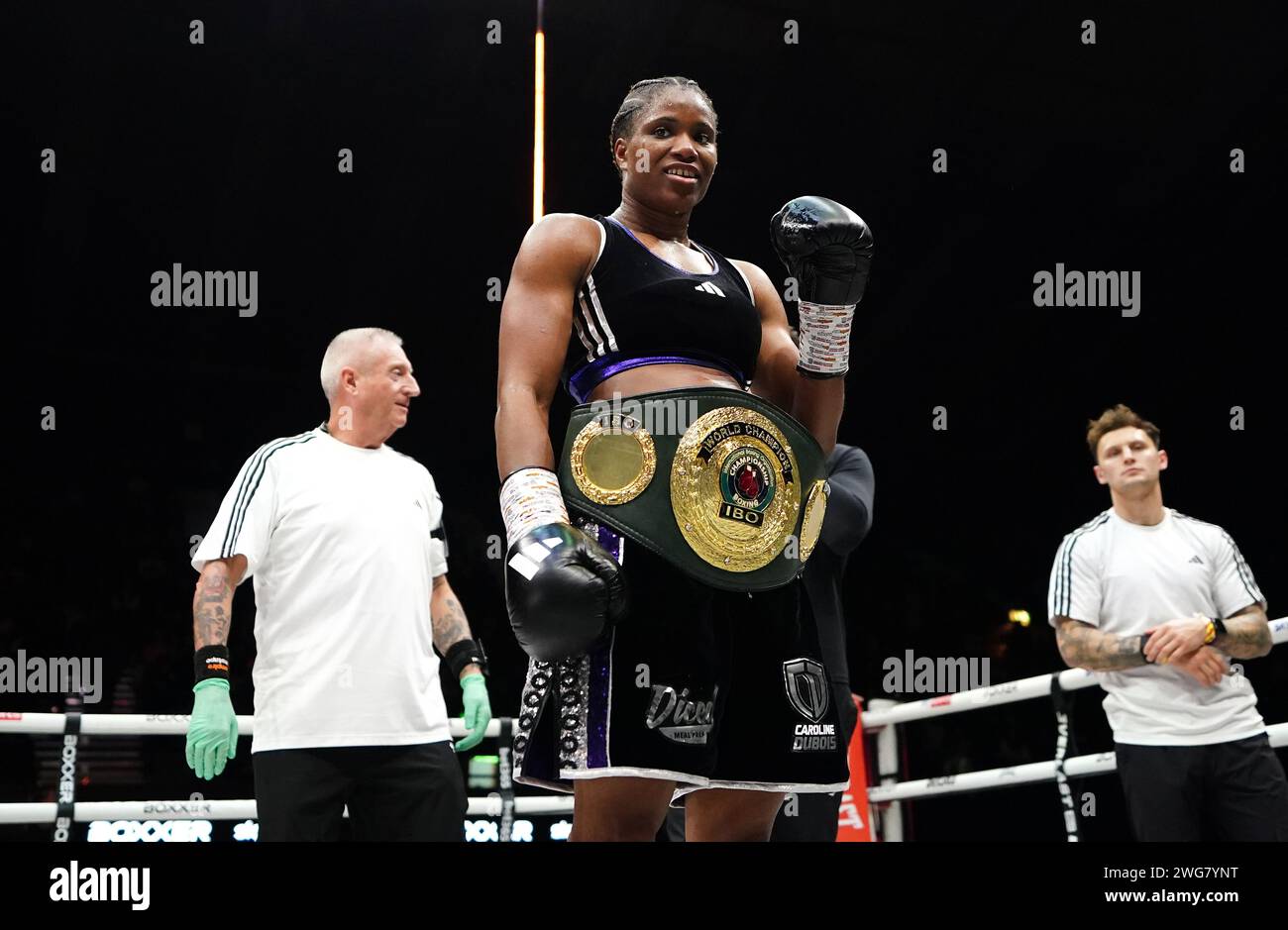Caroline Dubois celebrates victory against Miranda Reyes in the ...