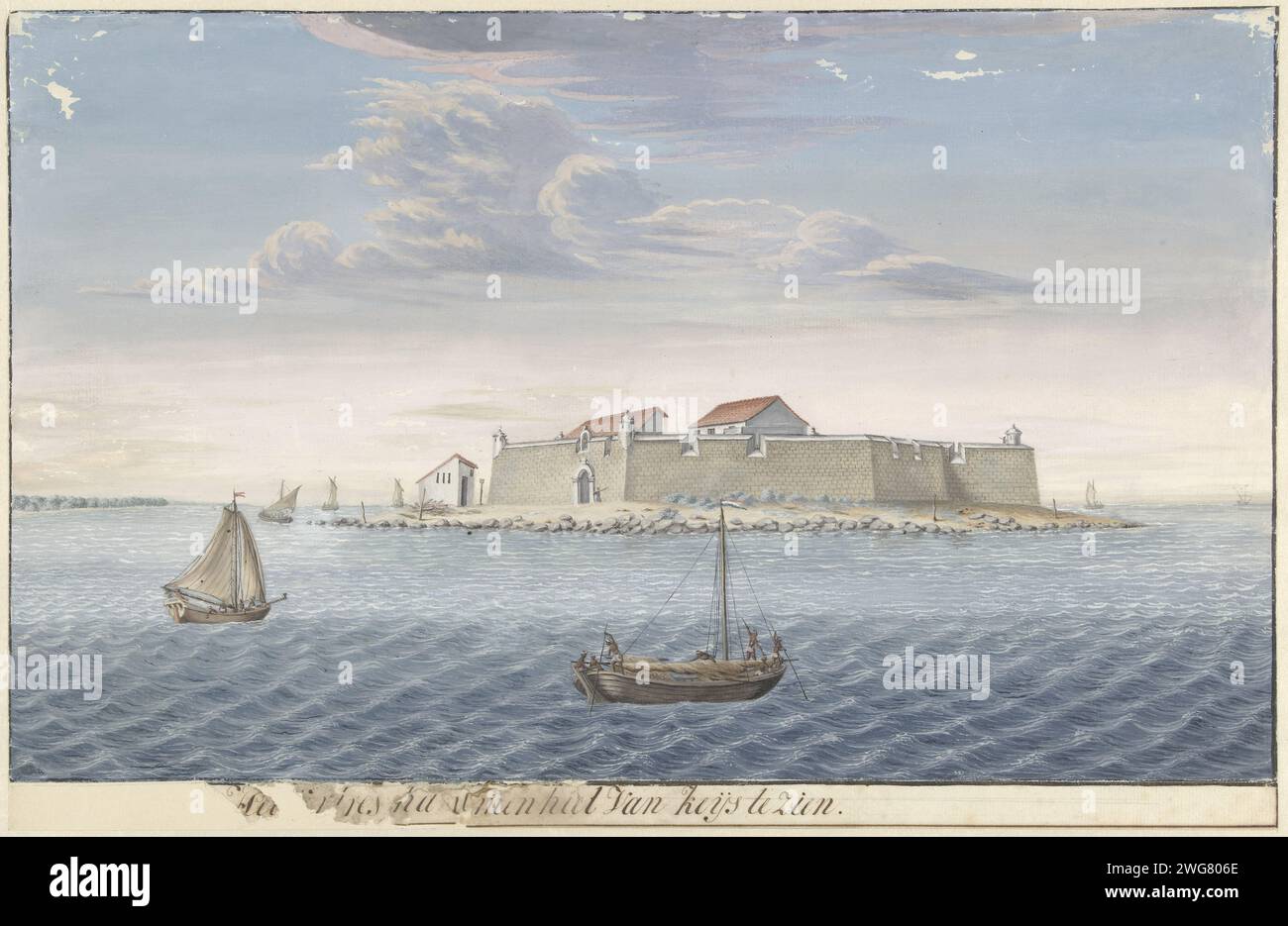 The Hammenhiel Fort on Ceylon, Cornelis Steiger, c. 1710 drawing The ...