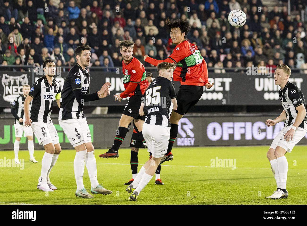 NIJMEGEN - 03-02-2024. Stadium De Goffert. Eredivisie voetbal season ...