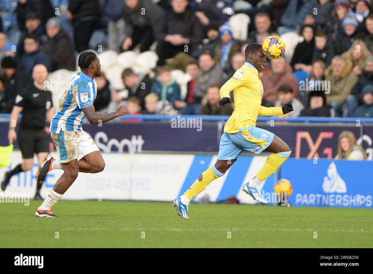 Djeidi Gassama of Sheffield Wednesday runs with the ball during the Sky ...