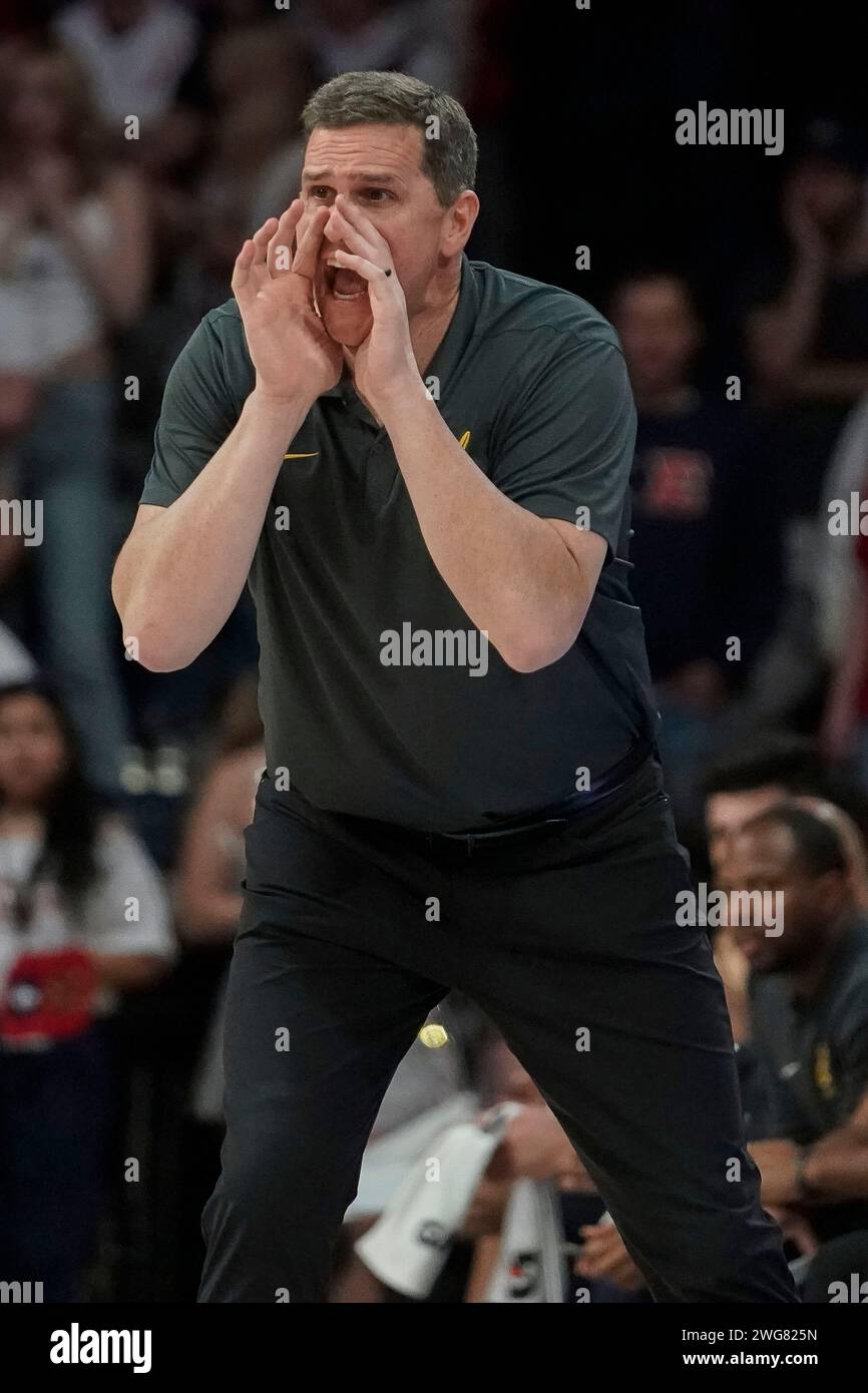 California head coach Mark Madsen during an NCAA college basketball ...