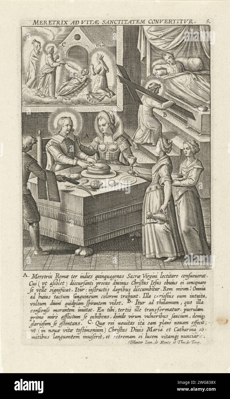 Miracle of the prostitute from Rome, Theodoor Galle (Attributed to ...