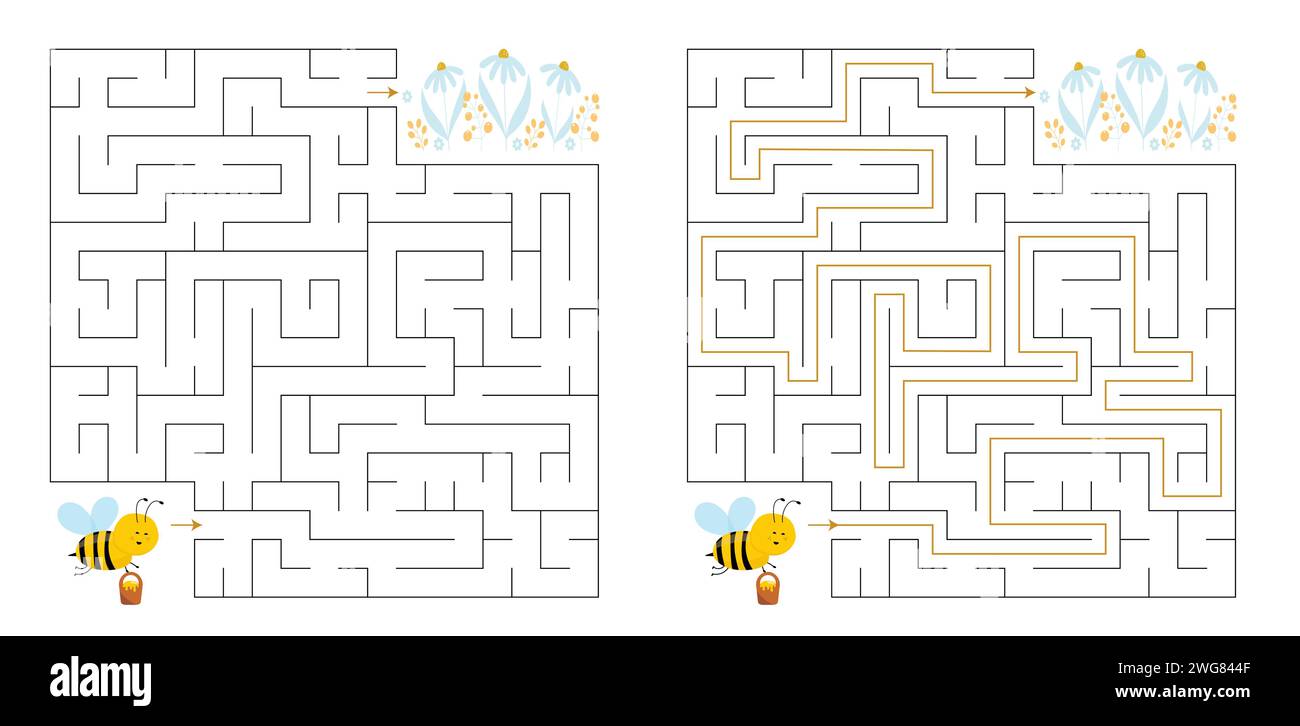 Flower maze Cut Out Stock Images & Pictures - Alamy