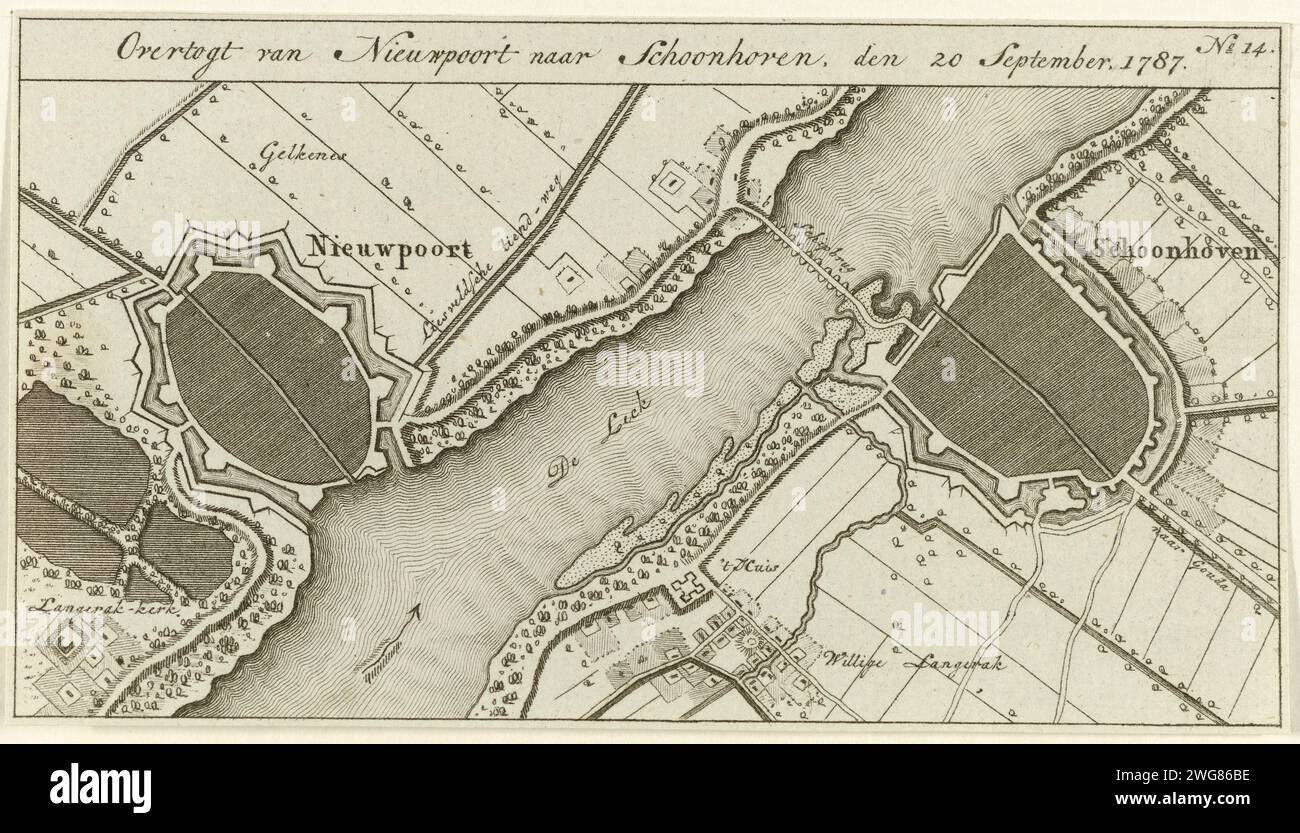 Crossing of the Lek near Schoonhoven, 1787, Anonymous, 1790 - 1792 ...