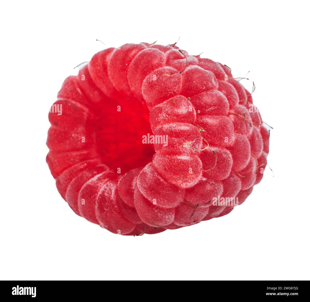 Delicious single raspberry over isolated white background Stock Photo ...