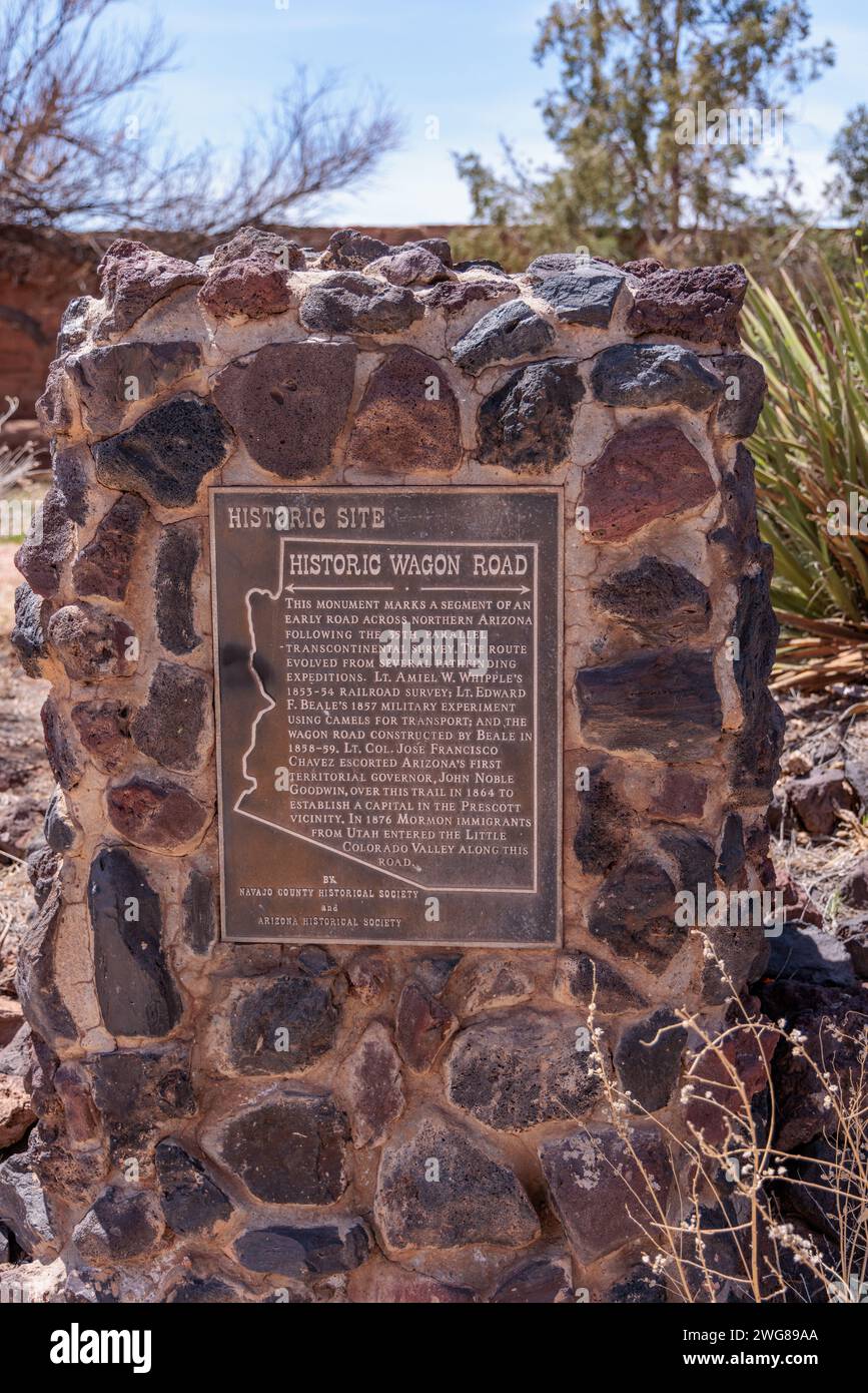 Plaque on stone historical marker provides information on the historic ...