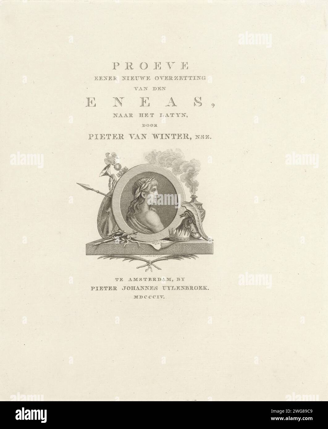 Title page for: Pieter van Winter, 'Proever a new transfer of the ...