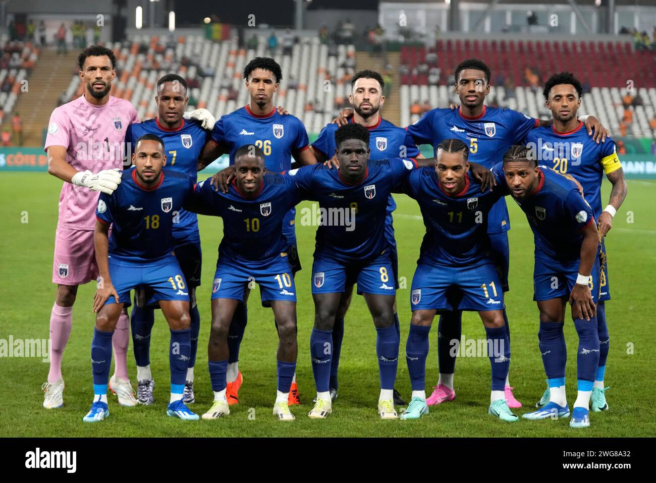 The Cape Verde team pose for a group photo before the African Cup of ...