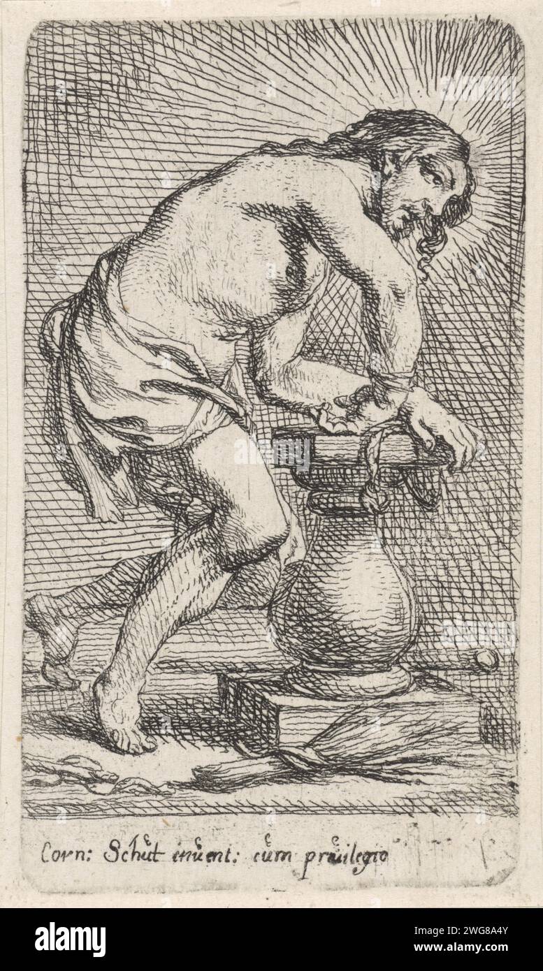Christ aan de Geselpaal, Cornelis Schut (I), 1618 - 1655 print Christ ...