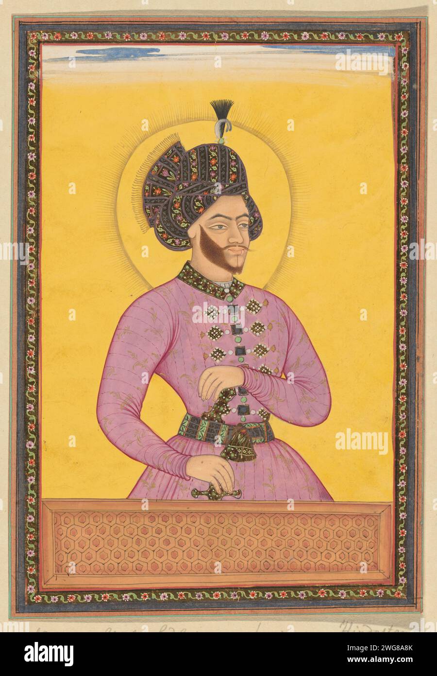 Portrait of the Shah Suleiman, the ruler of Isfahan, c. 1686 drawing ...