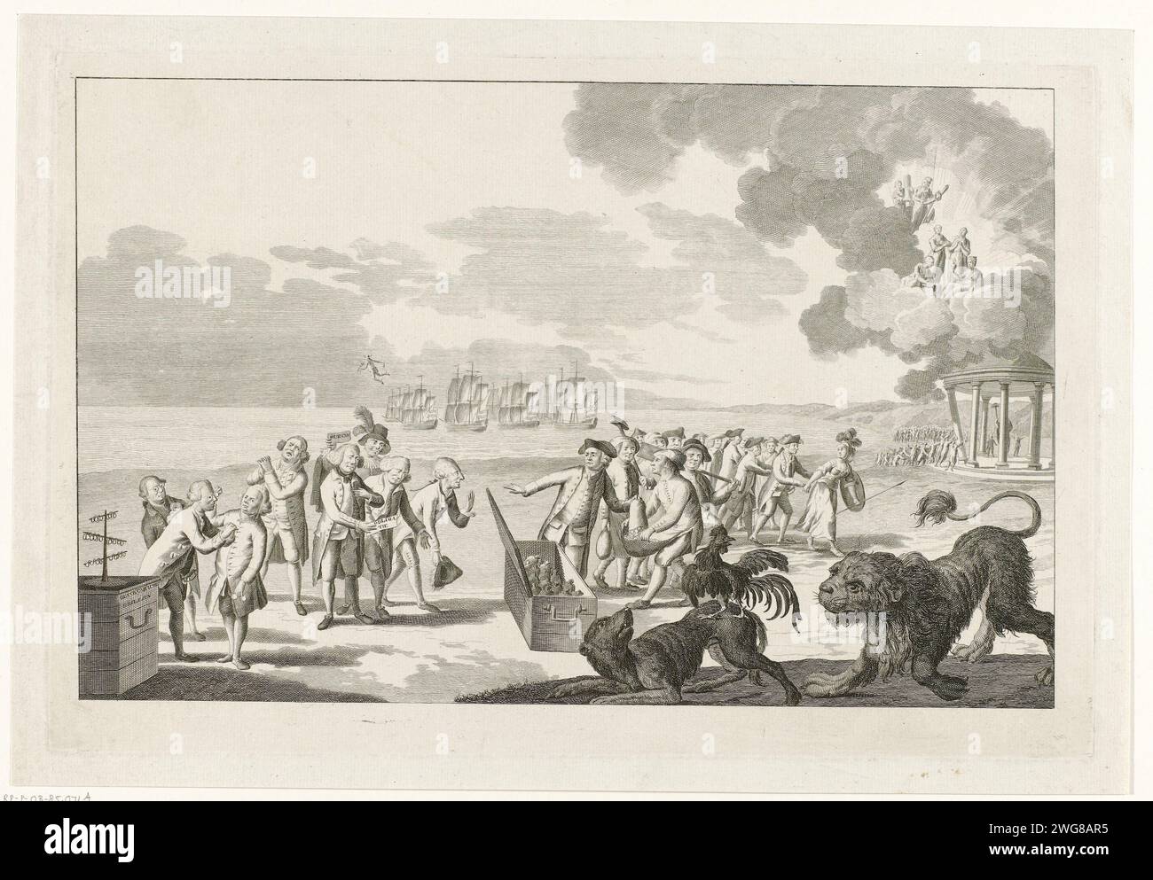 The honorable Dutchman divides his treasures, ca. 1780, Anonymous, 1780 ...