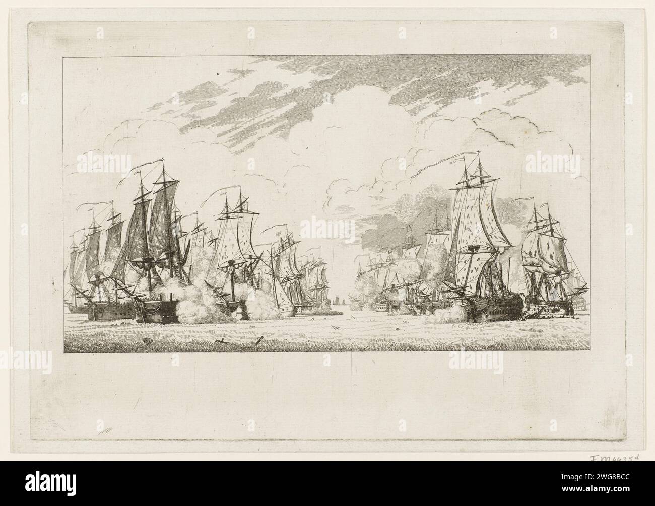 Sea battle at Doggersbank, 1781, Carel Frederik Bendorp (I), 1781 ...