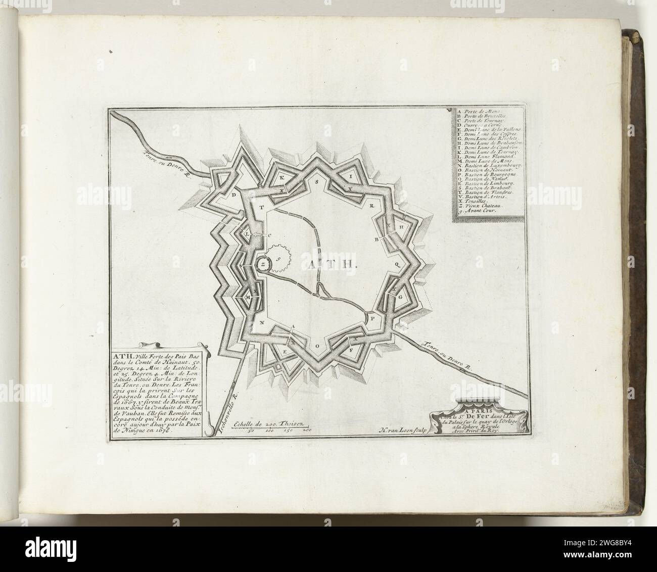 Map of ATH, 1693, 1693 print Map of the fortifications around the city ...