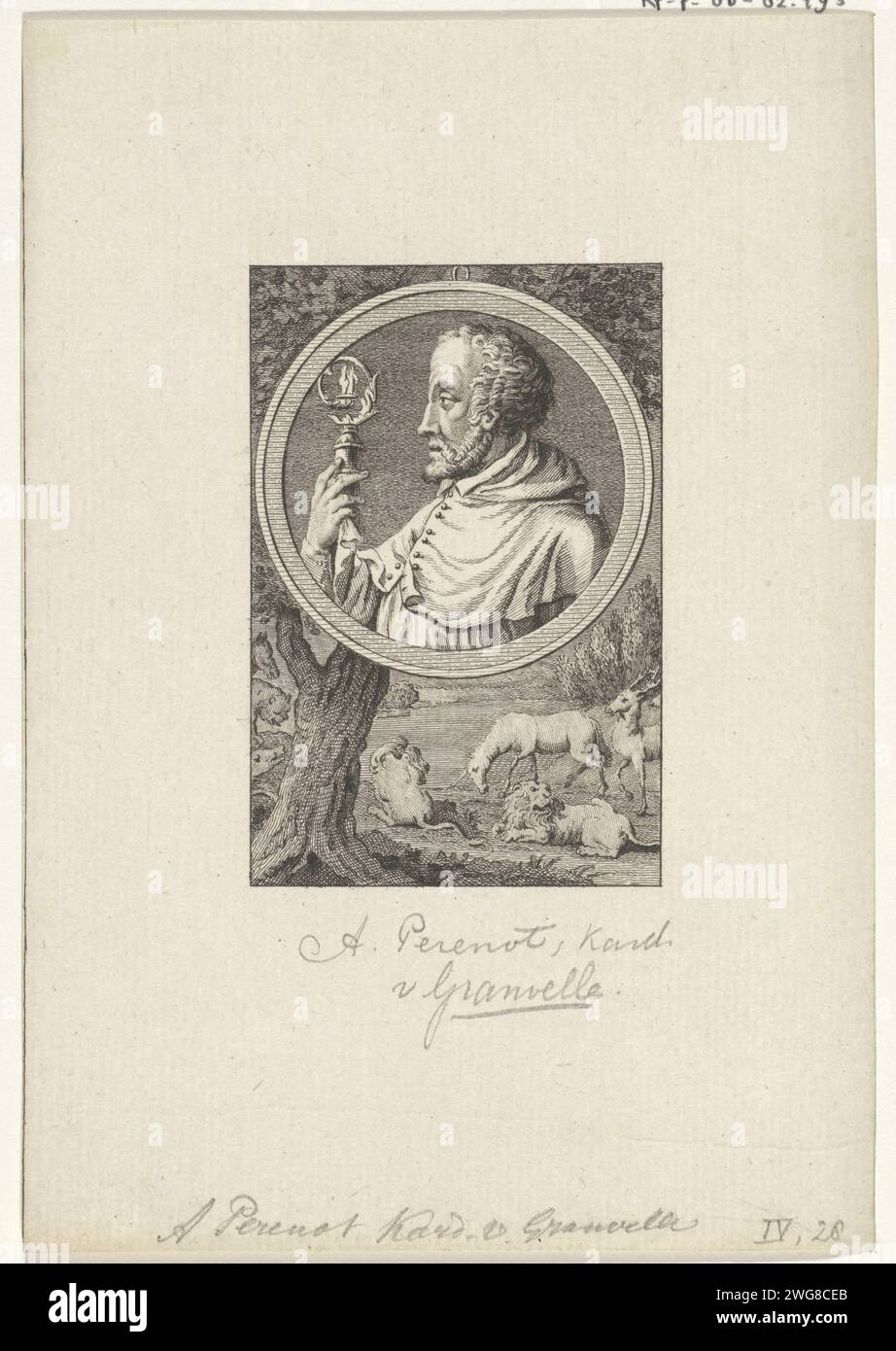 Portrait of Antoine Perrenot Cardinal Van Granvelle, Reinier Vinkeles ...