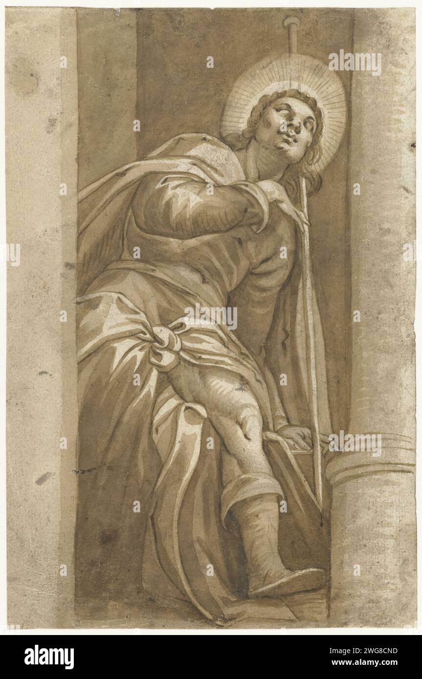 Saint Rochus, c. 1611 - 1612 drawing Italy paper. ink. chalk. deck ...