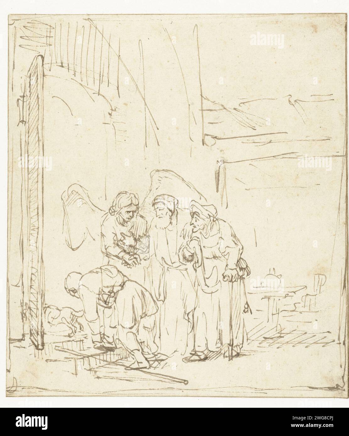 Departure of Tobias and the Angel, Rembrandt van Rijn (Copy After), c ...