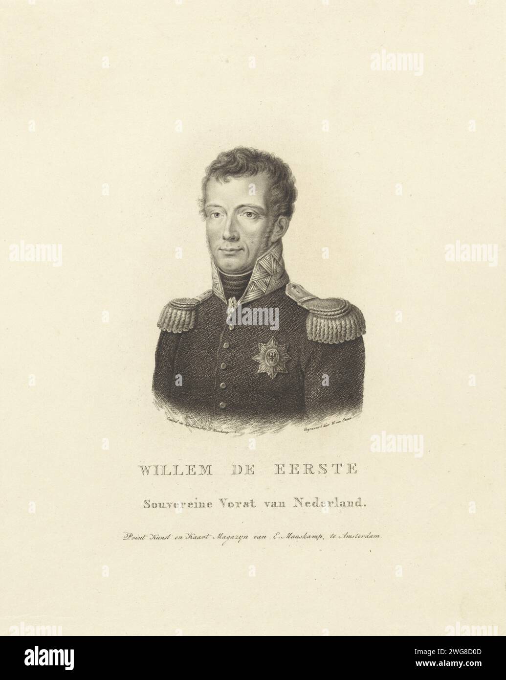 Portrait of William I Frederik (King of the Netherlands), Willem van ...