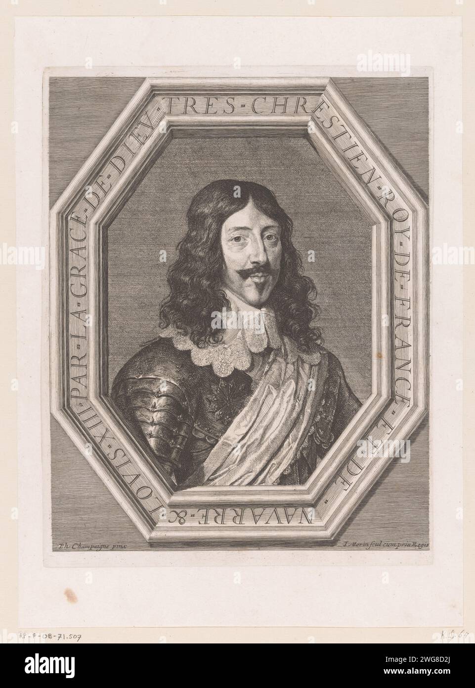 Portrait of Louis XIII, King of France, Jean Morin, After Philippe de ...