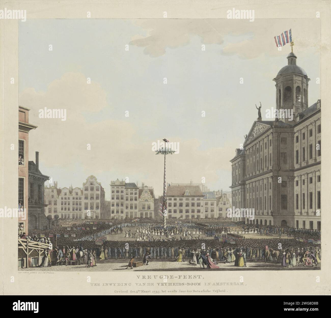 Feast of Freedom on Dam Square in Amsterdam, March 4, 1795, Hermanus ...