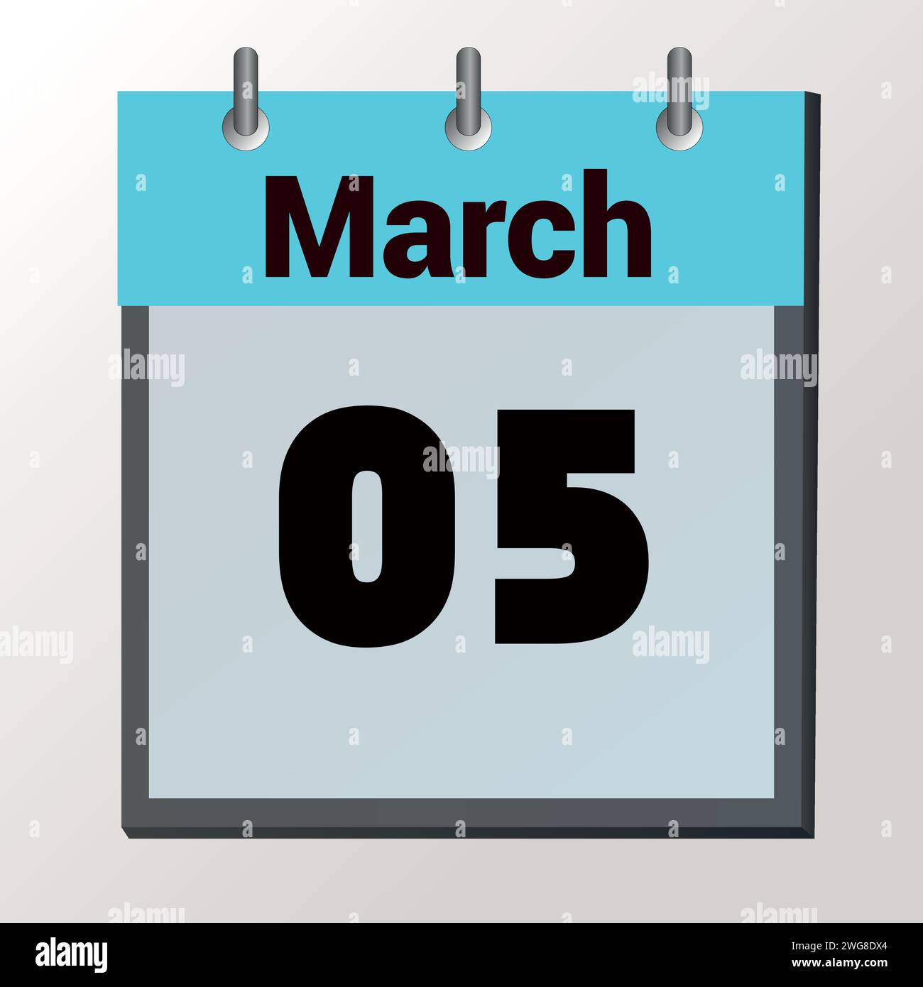 day on the calendar, vector image format, March 05 Stock Vector Image ...