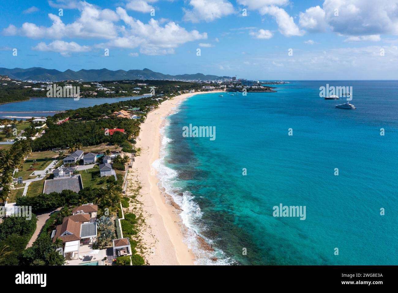 Beautiful beach with crystal clear blue water, pristine white sand, and ...