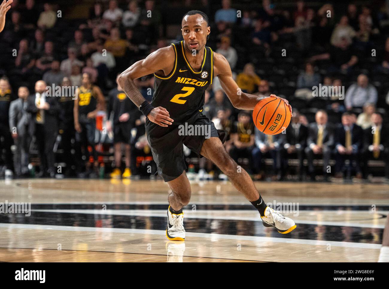Nashville, Tennessee, USA. 3rd Feb, 2024. Missouri Tigers guard Tamar ...
