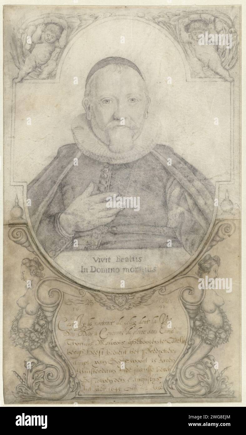 Portret Van Thomas Maurois, Monogrammist GZB, after theodor Matham ...