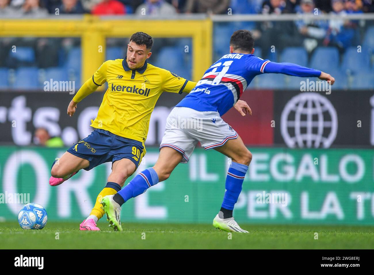 Genoa, Italy. 03rd Feb, 2024. Fabio Abiuso (Modena) - Simone Giordano ...