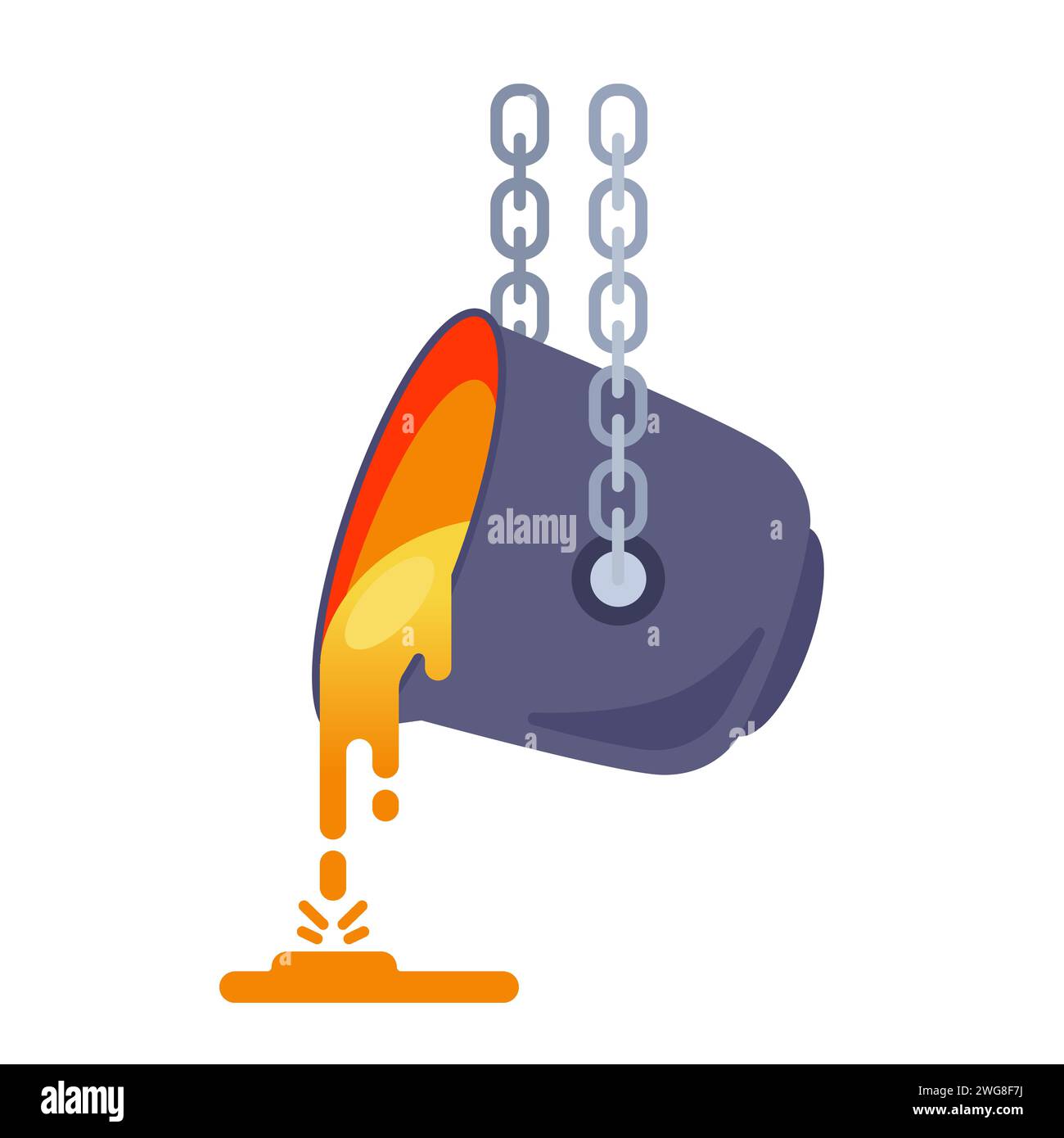 iron foundry. flat vector illustration Stock Vector Image & Art - Alamy