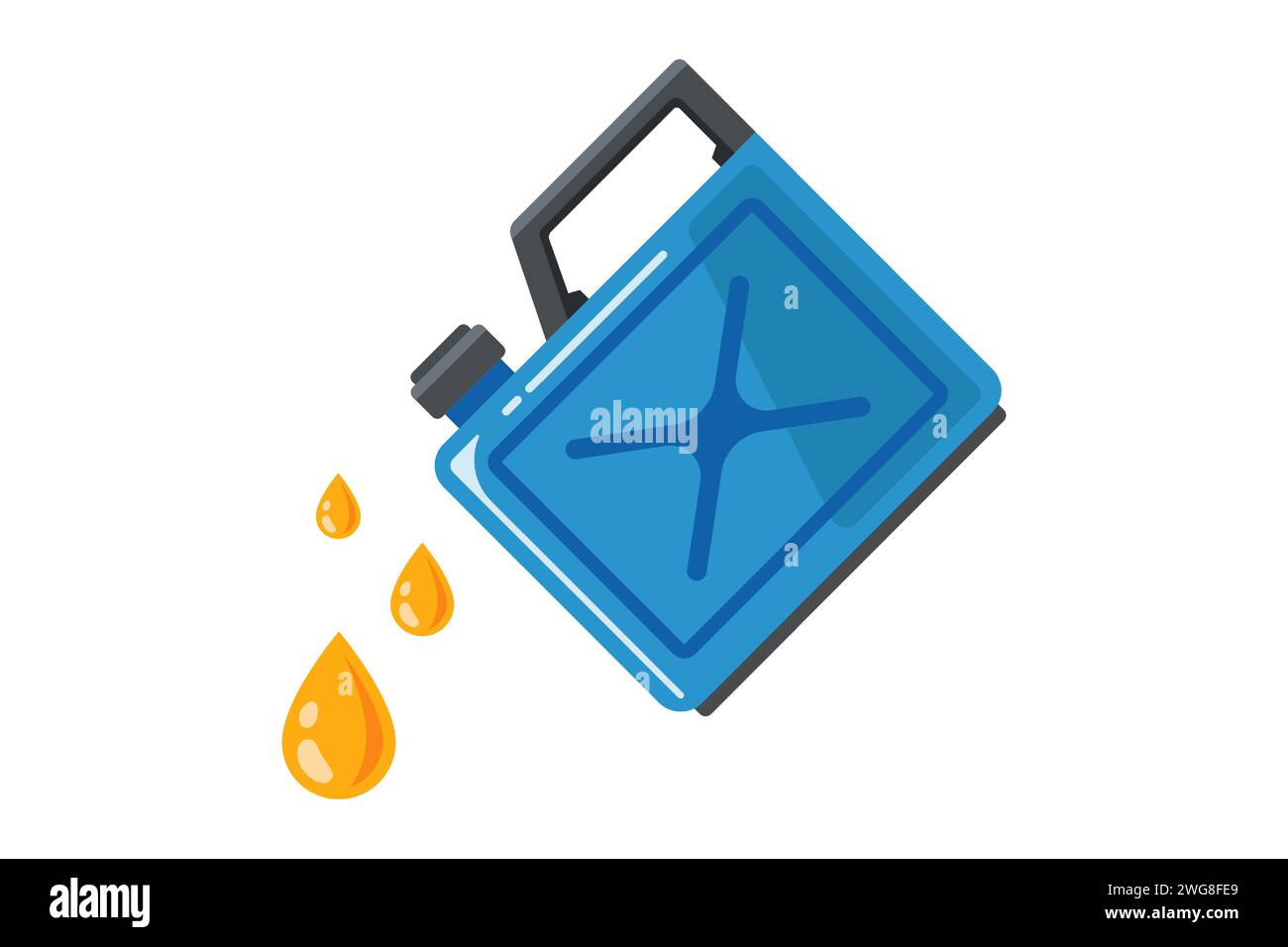 a blue gasoline canister. flat vector illustration Stock Vector Image ...