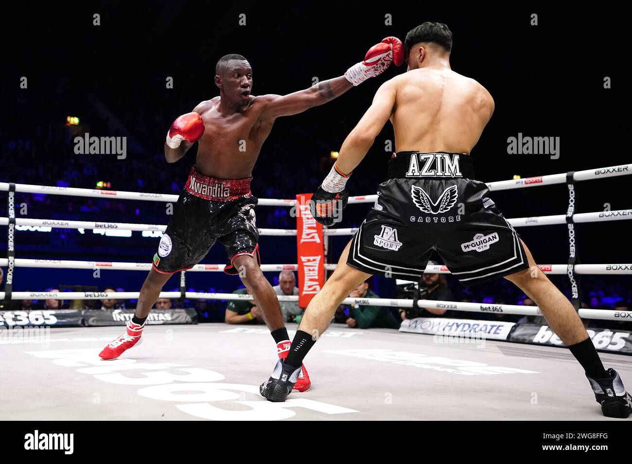 Enock Poulsen (left) in action against Adam Azim in the Euro Super ...
