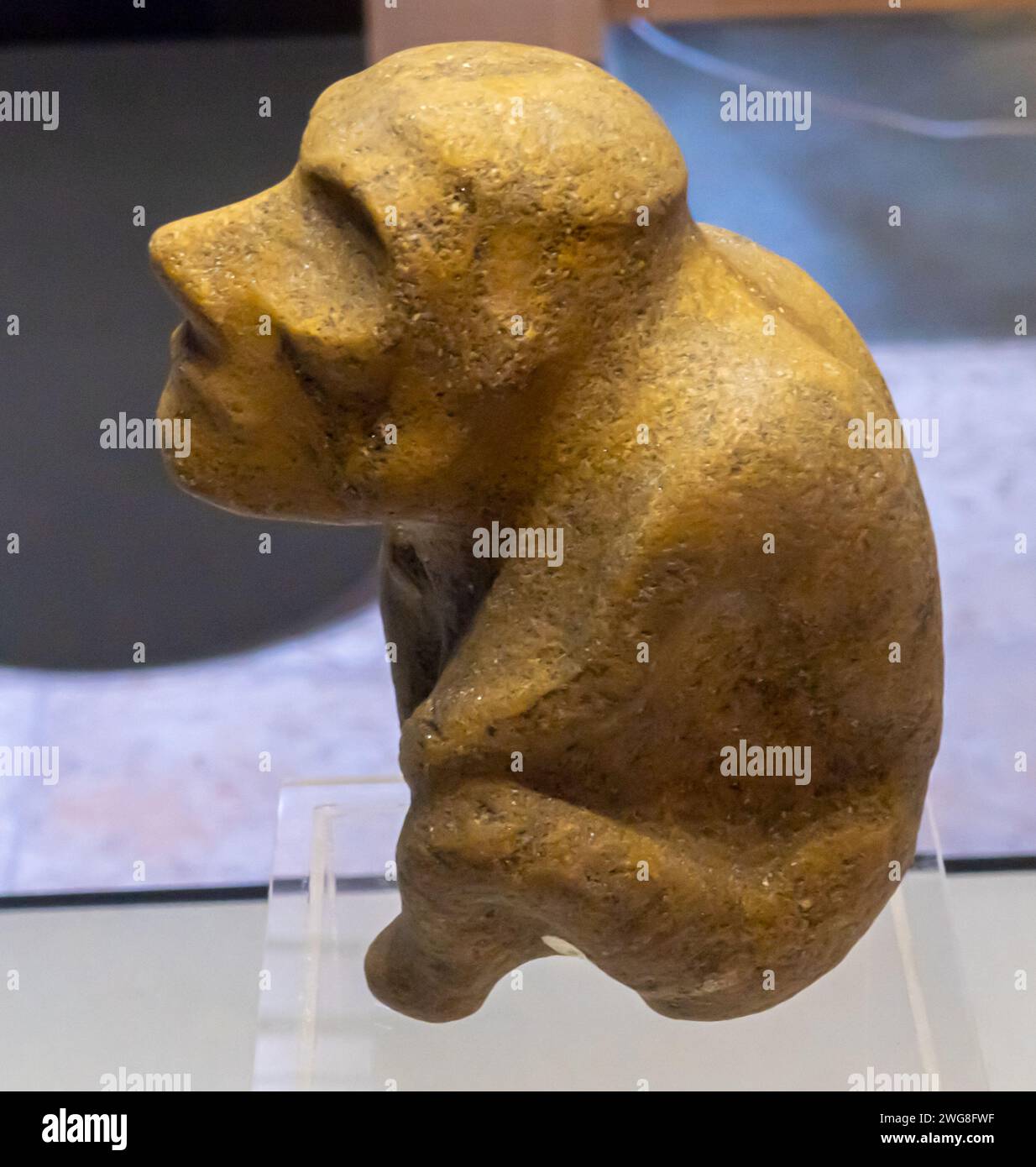 The Tobyl thinker, stone sculpture, anthropomorphic, 3-2 millennium B.C ...