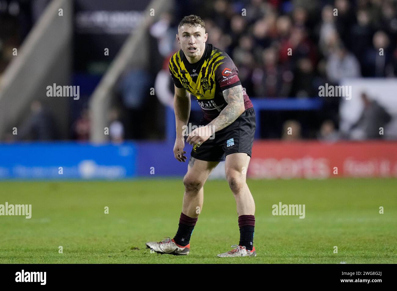 Sam Powell of Warrington Wolves during the Rugby League Joe Philbin ...