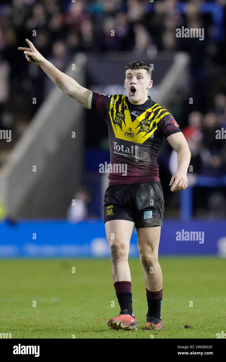 Jake Thewlis of Warrington Wolves during the Rugby League Joe Philbin ...