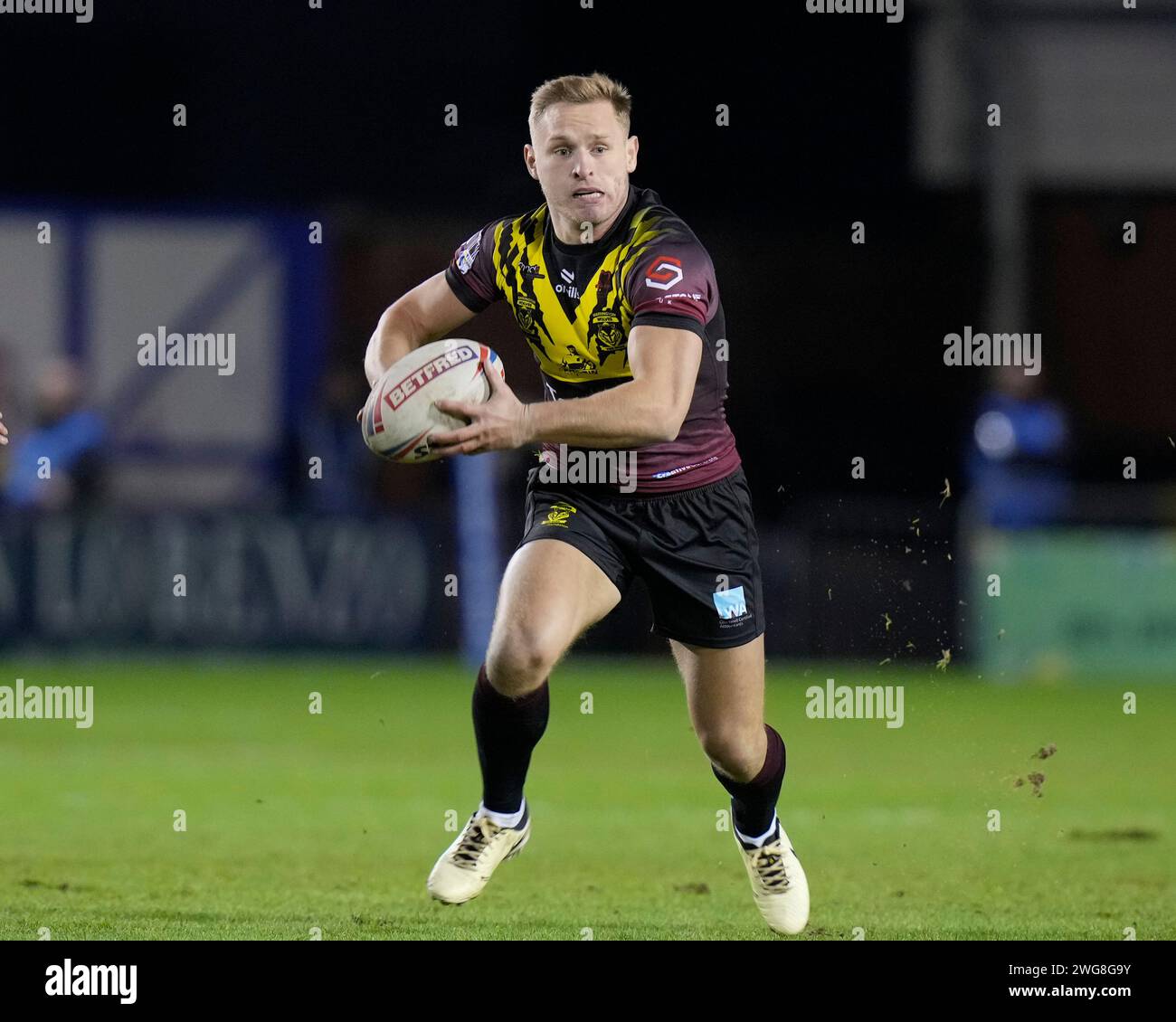 Brad Dwyer of Warrington Wolves during the Rugby League Joe Philbin ...