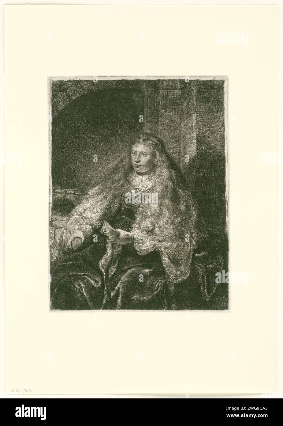The Great Jewish Bride, Rembrandt van Rijn, 1635 print paper etching ...