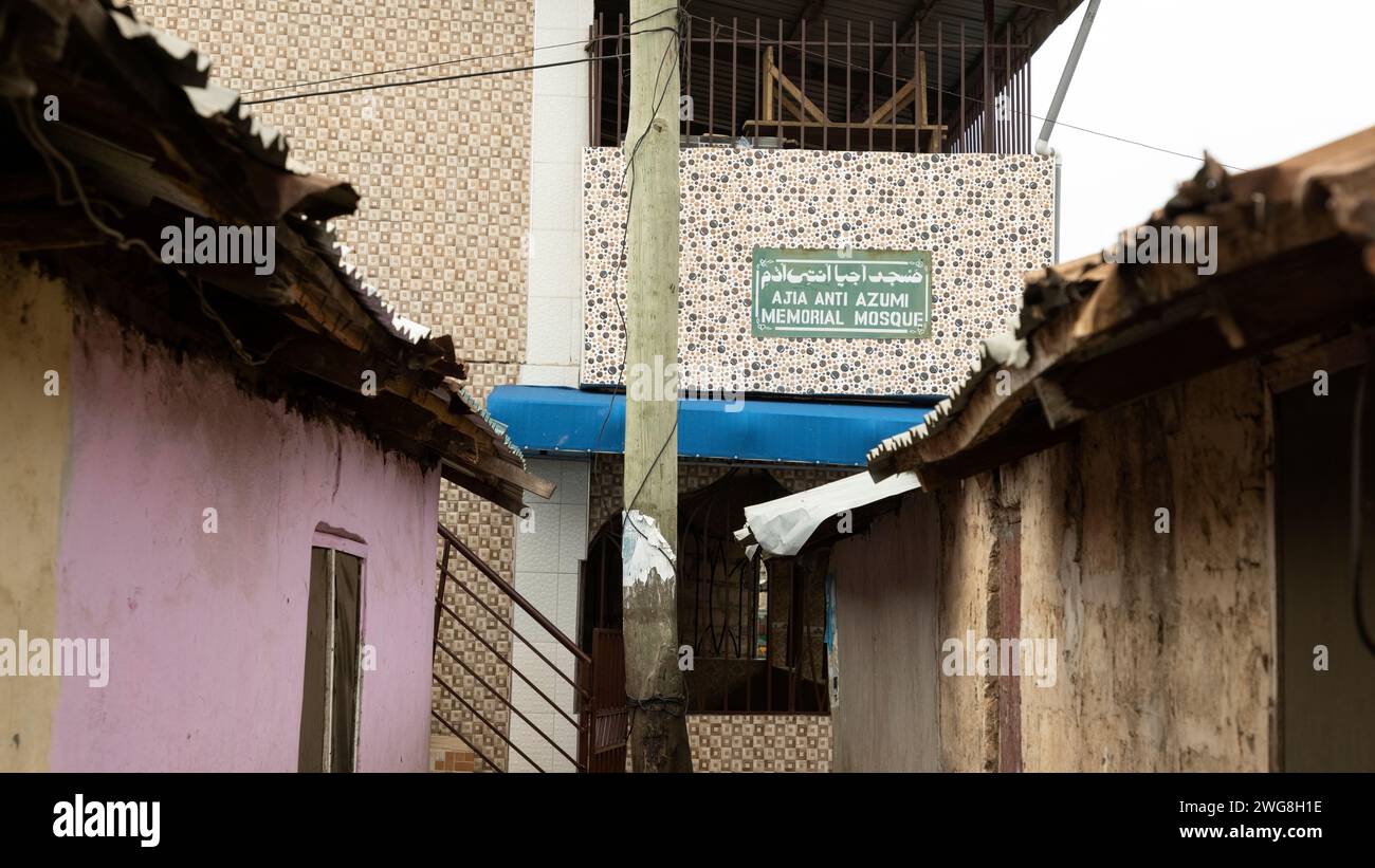 Ajia Anti Azumi Memorial Mosque Nima Accra Ghana Africa. Poverty Muslim ...