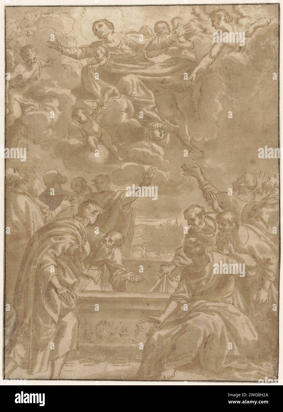Ascension of Maria, Anonymous, After Annibale Carracci, 1592 - 1620 ...