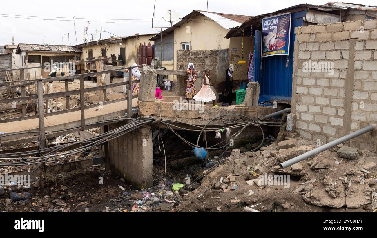 Poverty pollution Nina Accra Ghana neighborhood Africa. Toxic ...