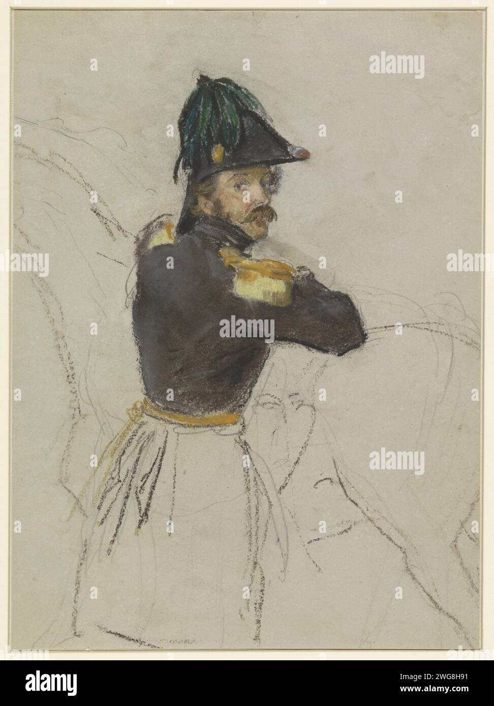 Portrait of an officer, seen on the back, Jacob Joseph Eeckhout, 1803 ...