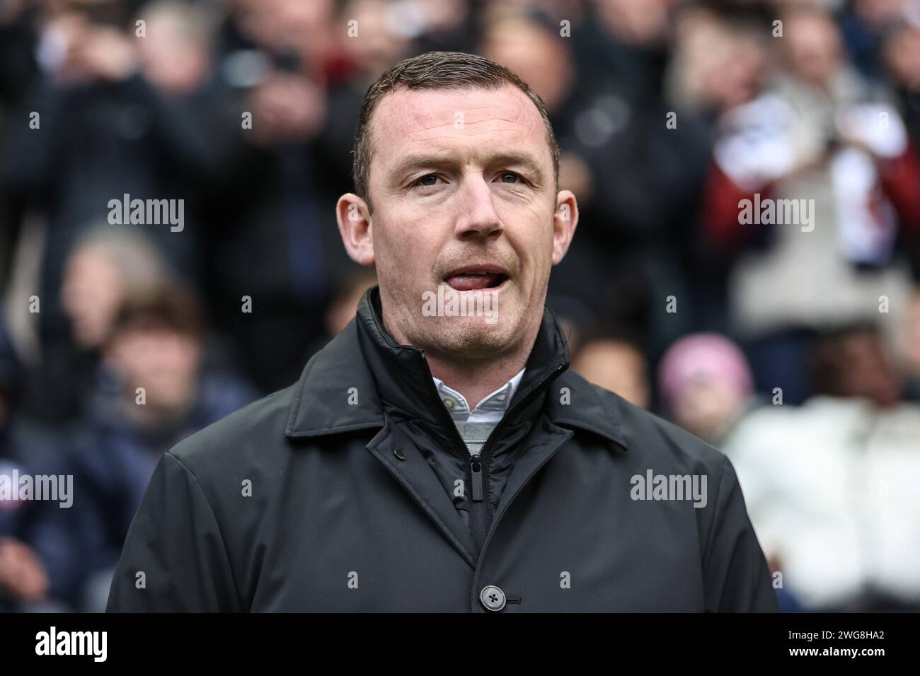 Neill Collins Head coach of Barnsley looks on during the Sky Bet League ...