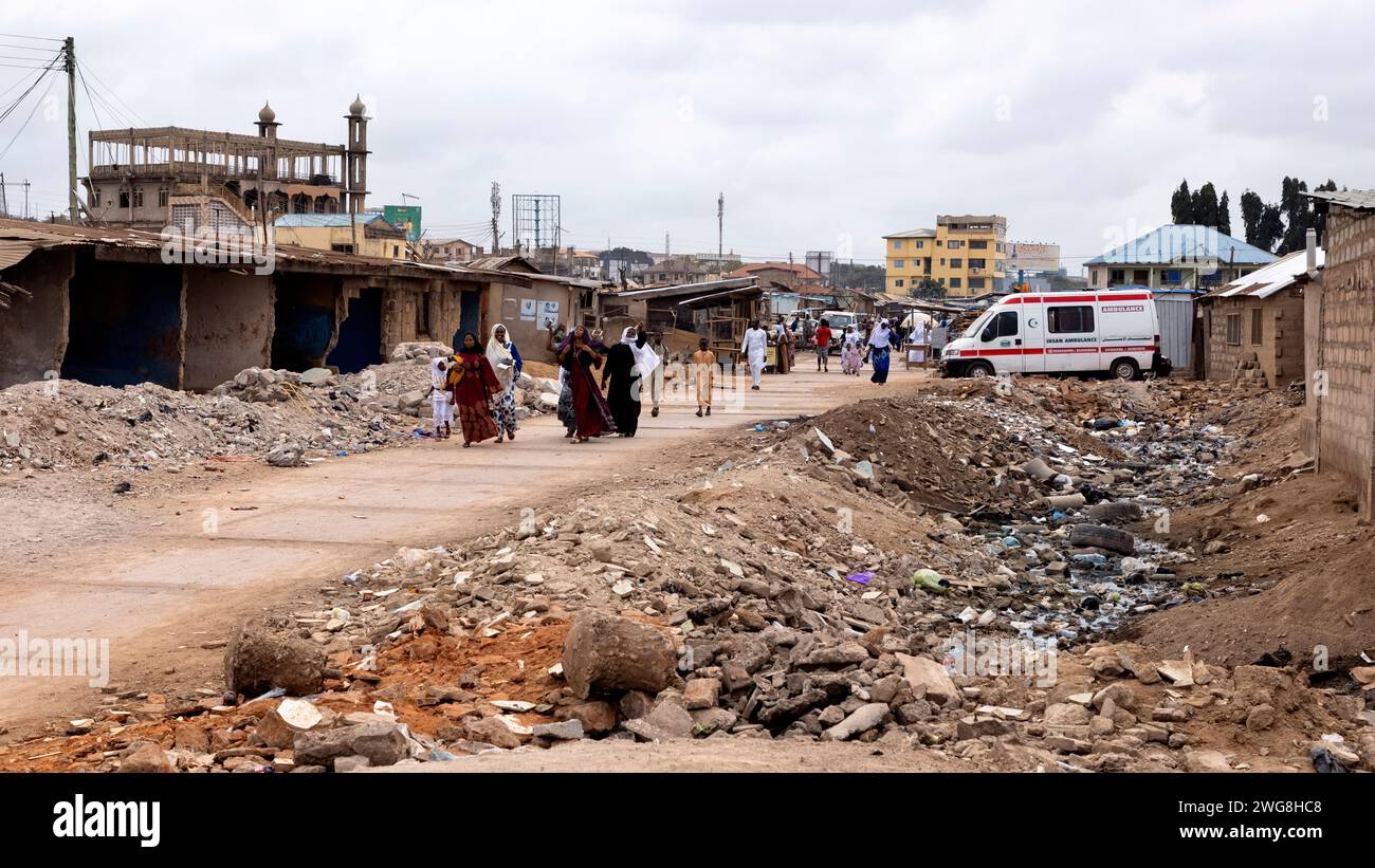 Poverty pollution Nina Accra Ghana neighborhood Africa. Toxic ...