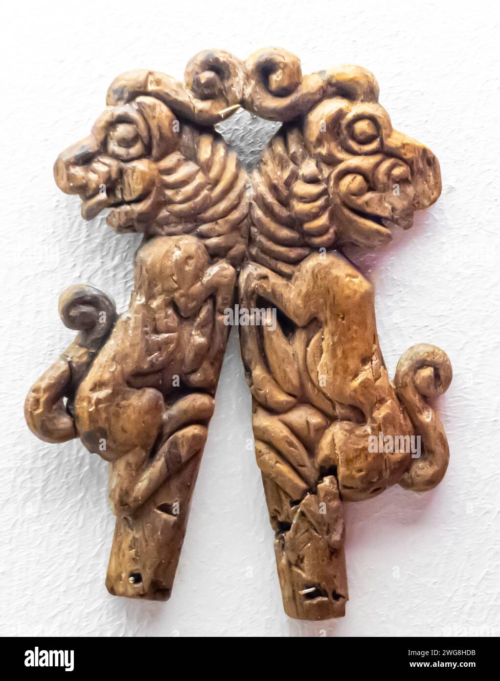 Fork of cheek pieces in the form of an animal, wood, 4-3 cc B.C. Berel ...