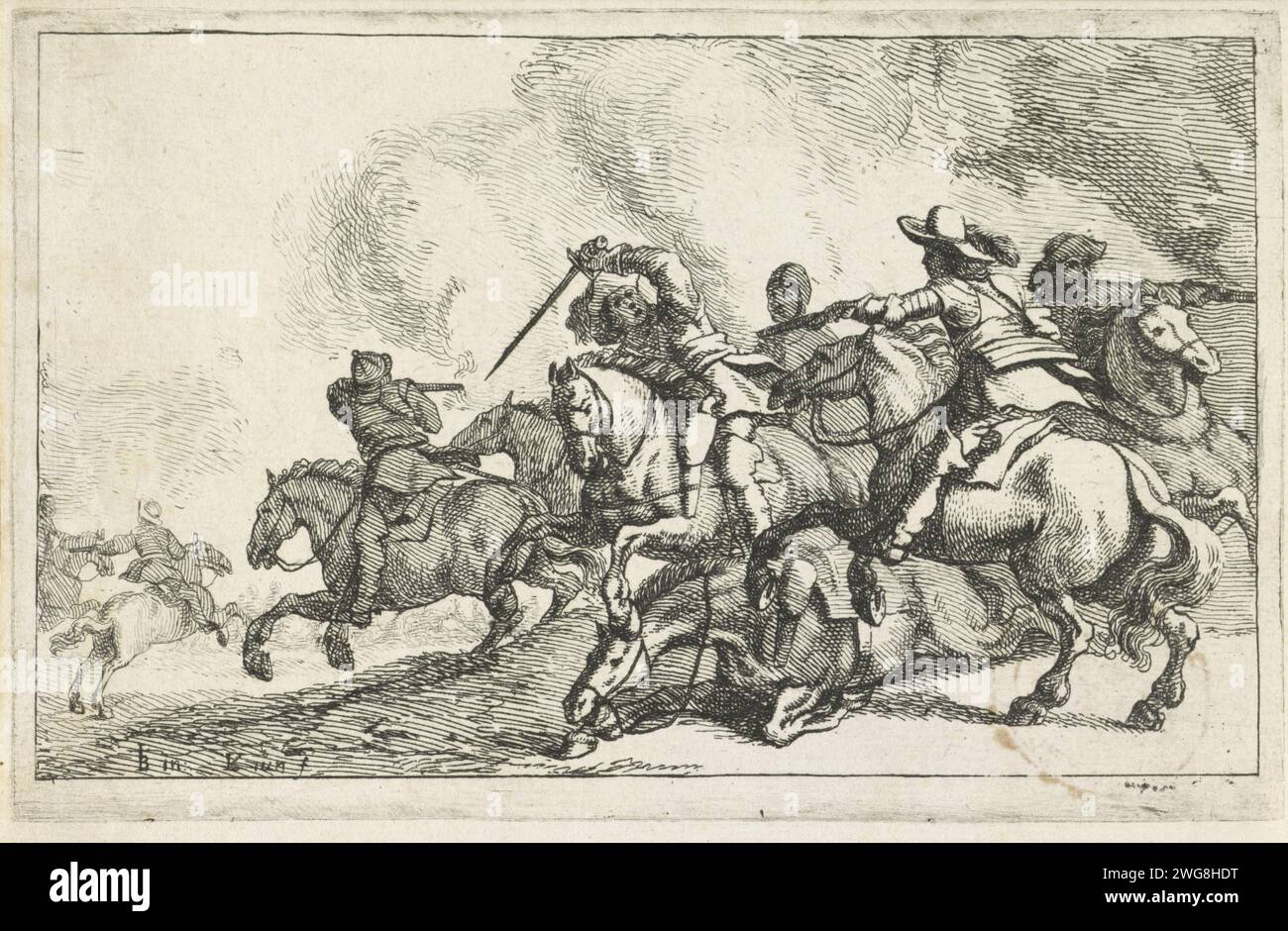 Rider with gun and rider with sword, Lucas Vorsterman (II), after ...