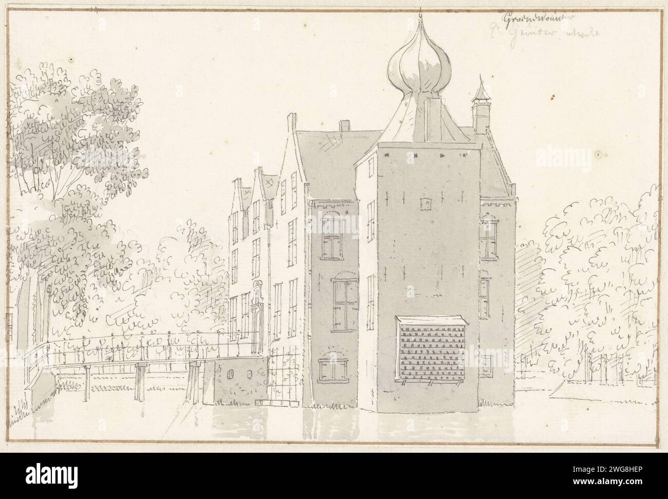 Huis Groenewoude near Amersfoort, Cornelis Pronk, 1701 - 1759 drawing ...